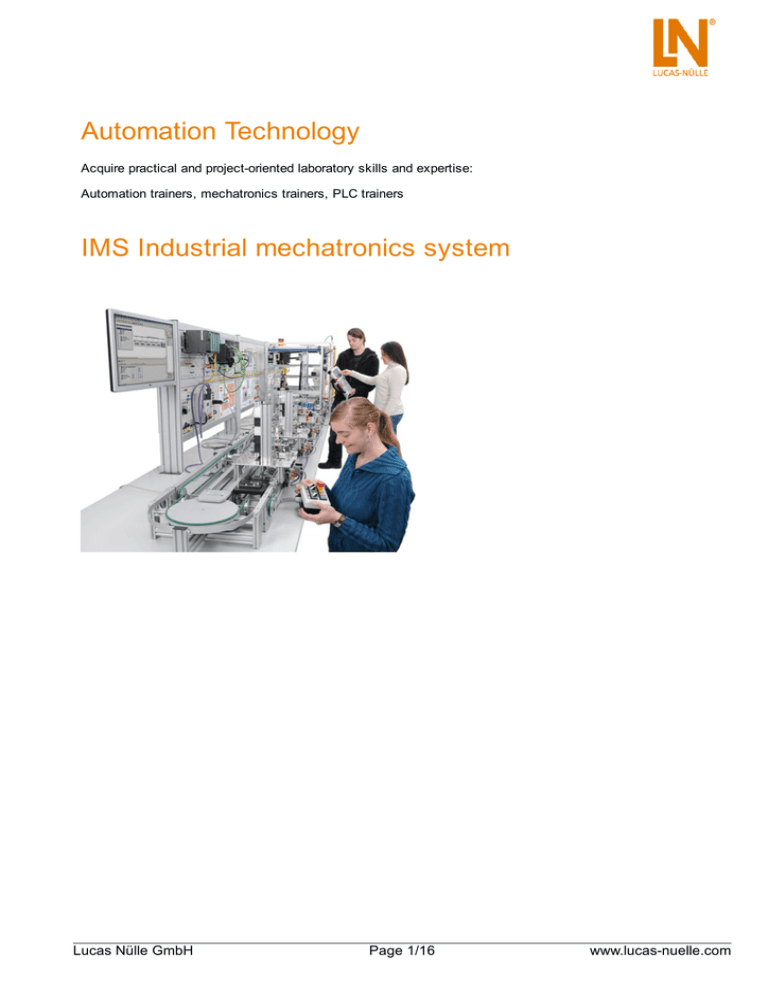 IMS Industrial Mechatronics System - Automation Training