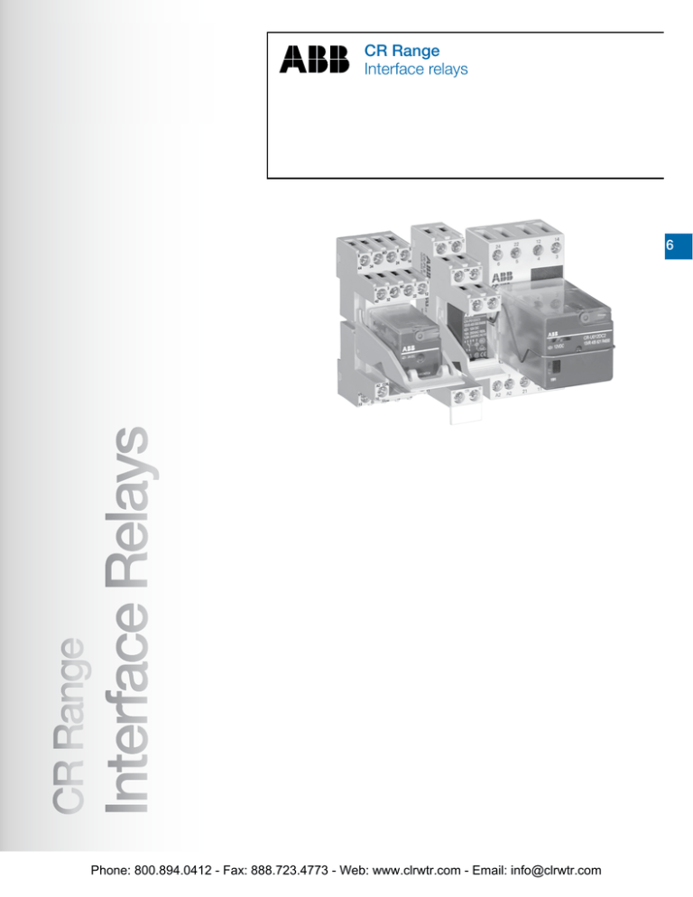 CR Range Interface Relays Datasheet | ABB