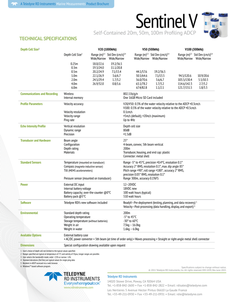 Sentinel V - Teledyne RD Instruments