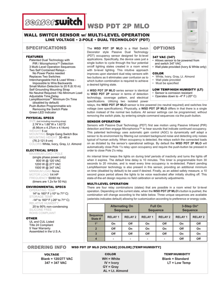 WSD PDT 2P MLO - Bees Lighting