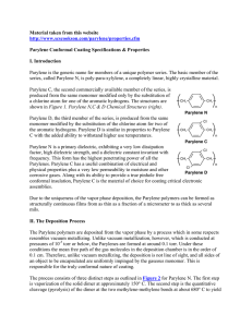 scs parylene properties