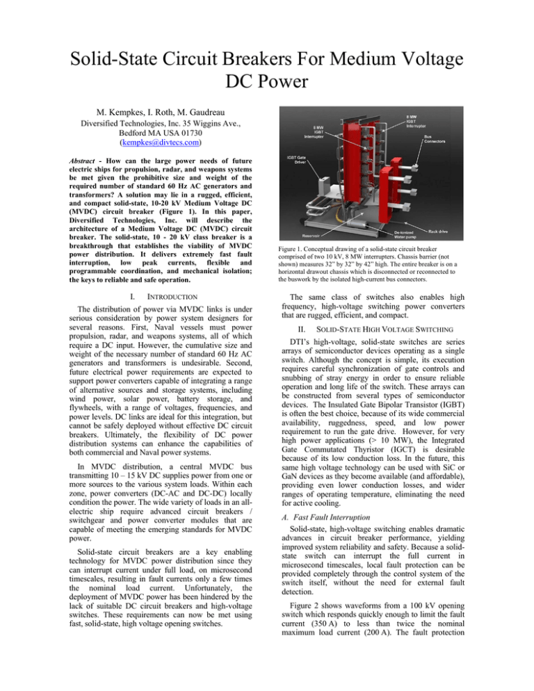 Solid-State Circuit Breakers For Medium Voltage DC Power
