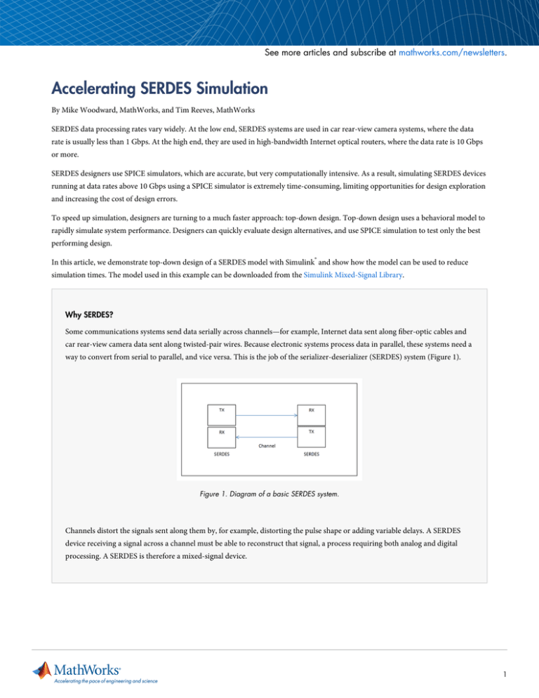 Accelerating SERDES Simulation
