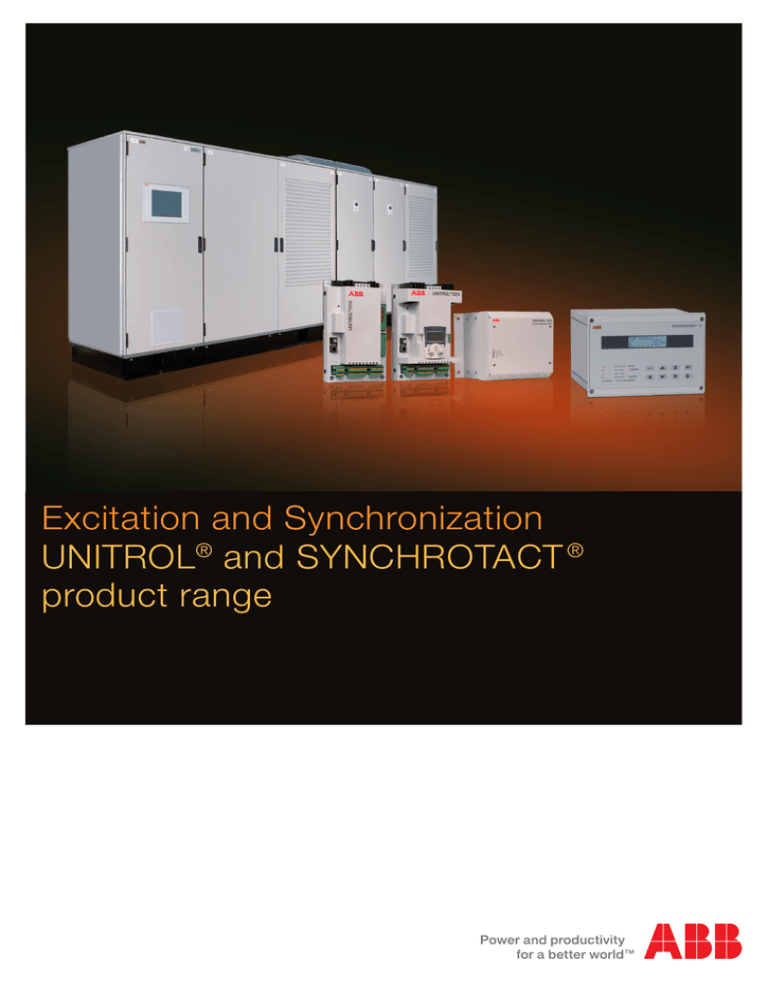 ABB UNITROL & SYNCHROTACT: Excitation & Synchronization Systems