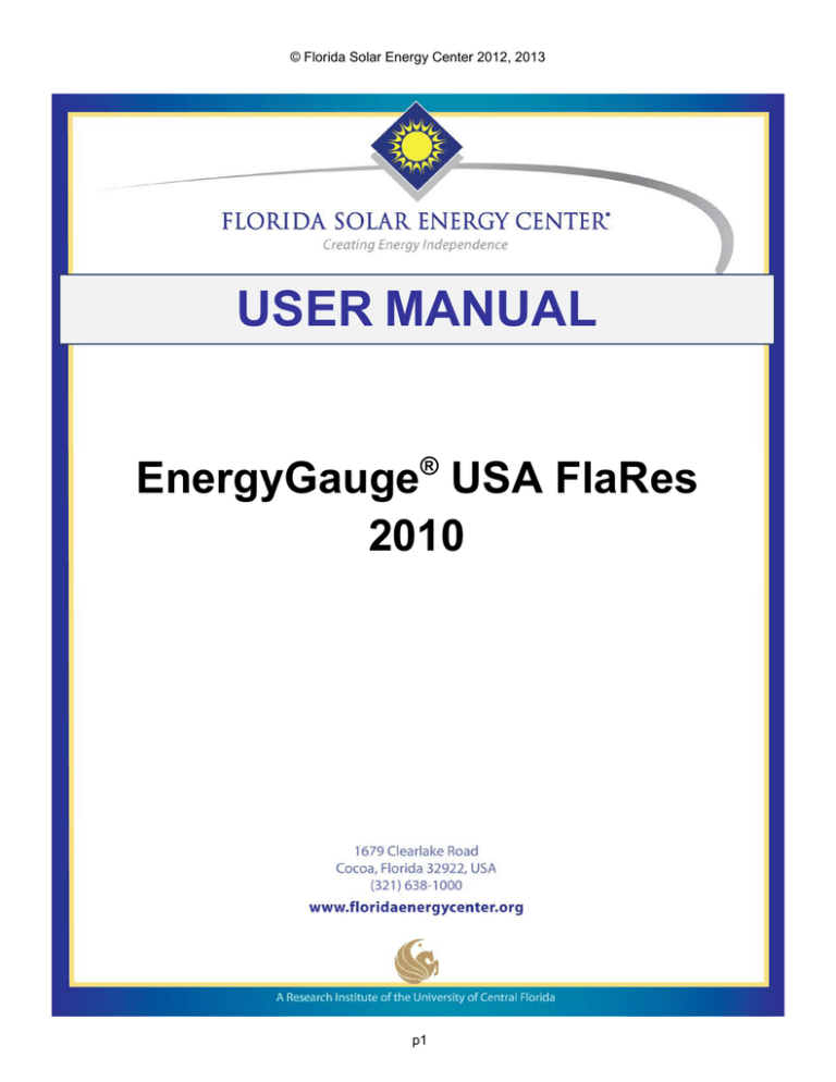 user manual - EnergyGauge