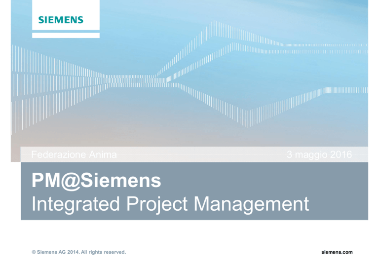 Siemens Integrated Project Management Presentation