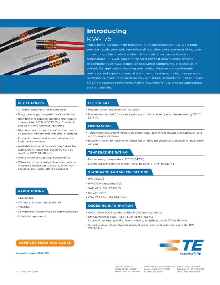RW-175 Flyer - TE Connectivity