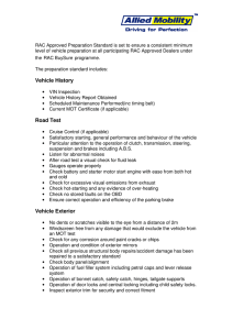 Vehicle Inspection Checklist
