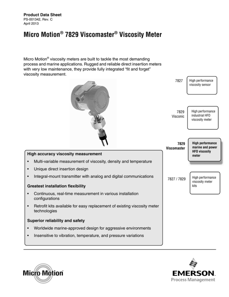 7829 Viscomaster Viscosity Meter PDS