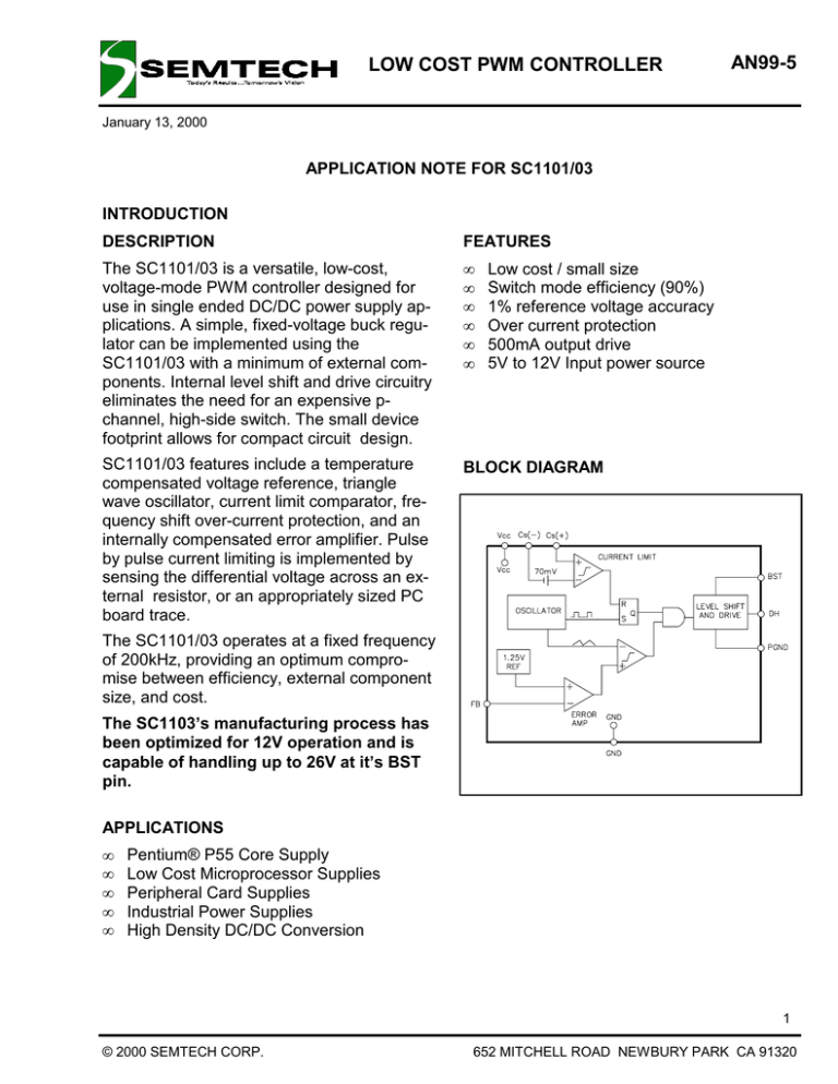 Low-Cost PWM Controller Low-Cost PWM Controller