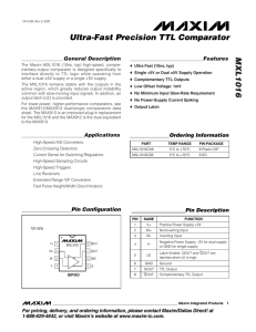 Ultrafast Comparators AD96685/AD96687