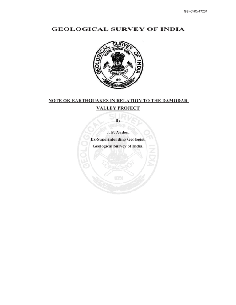GEOLOGICAL SURVEY OF INDIA