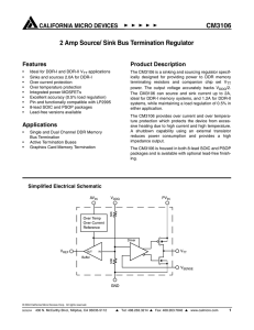 CM3202-02 DDR VDDQ/VTT Termination Voltage Regulator Datasheet