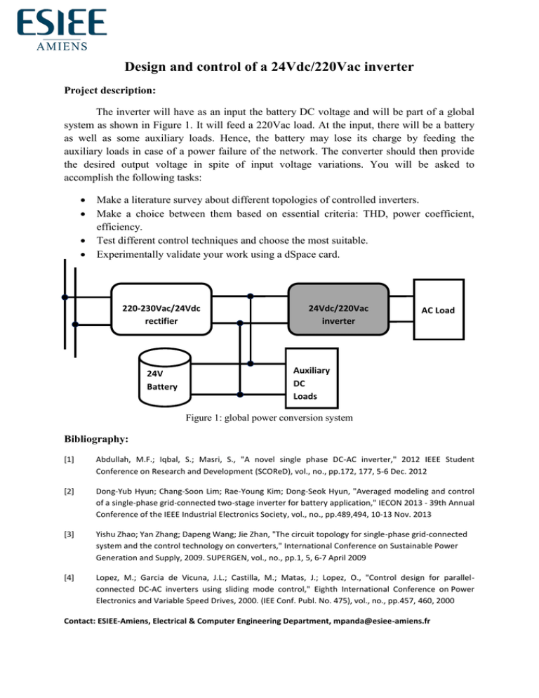 24Vdc/220Vac Inverter Design Project
