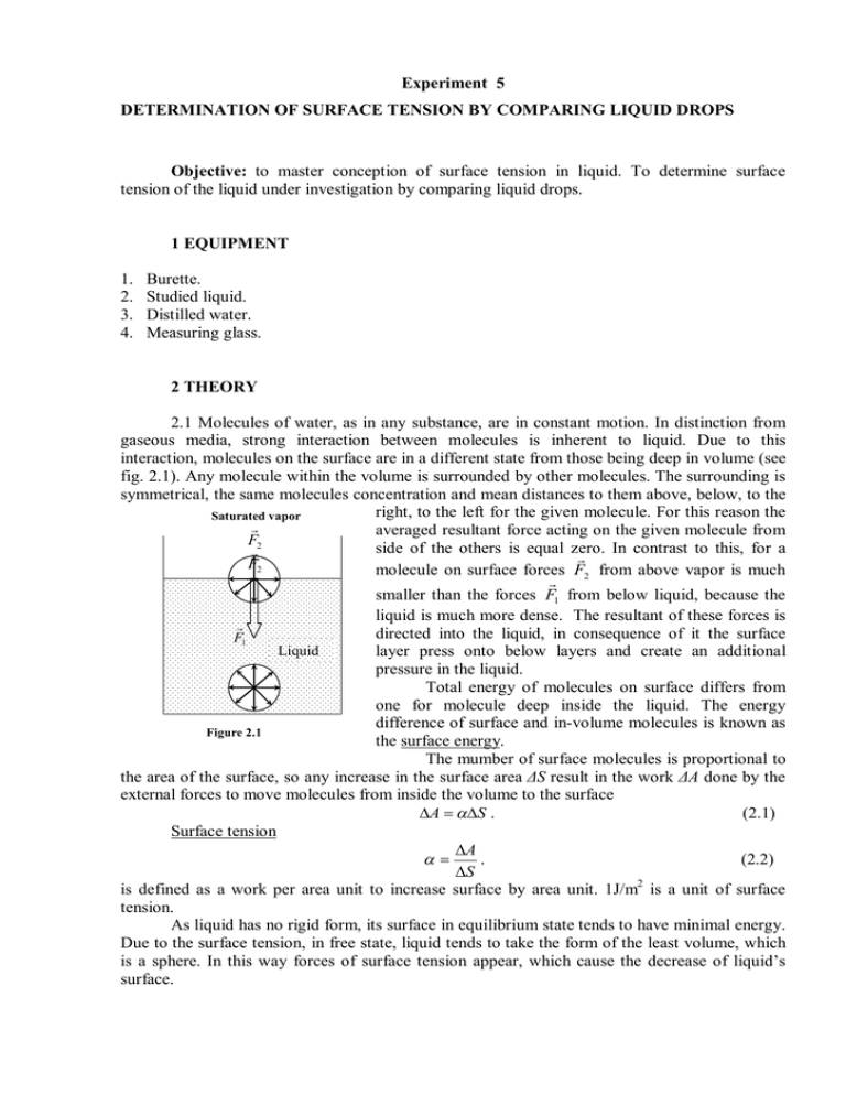 Surface Tension Experiment: Comparing Liquid Drops