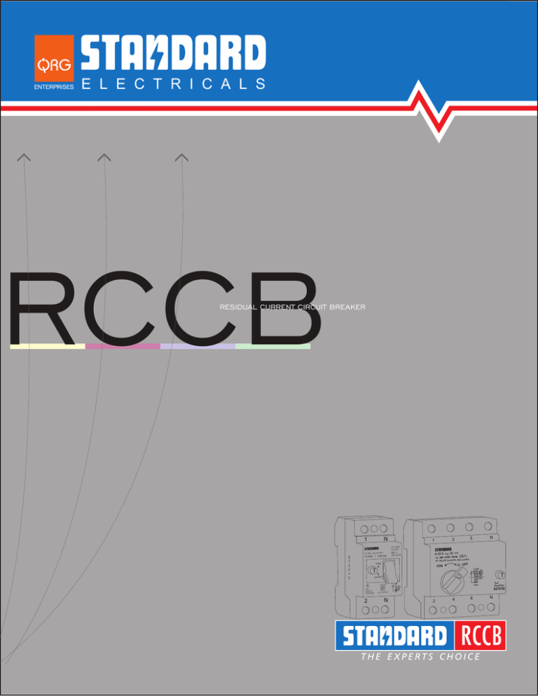 Standard RCCB: Residual Current Circuit Breaker Brochure