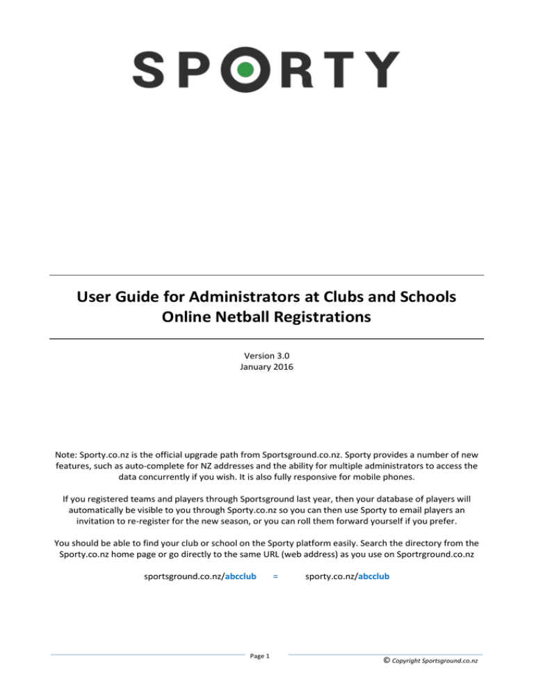 Online Netball Registration Guide for Clubs & Schools