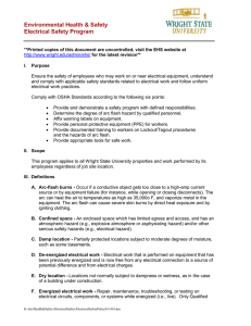 Electrical Safe Work Practices (ESWP) Training