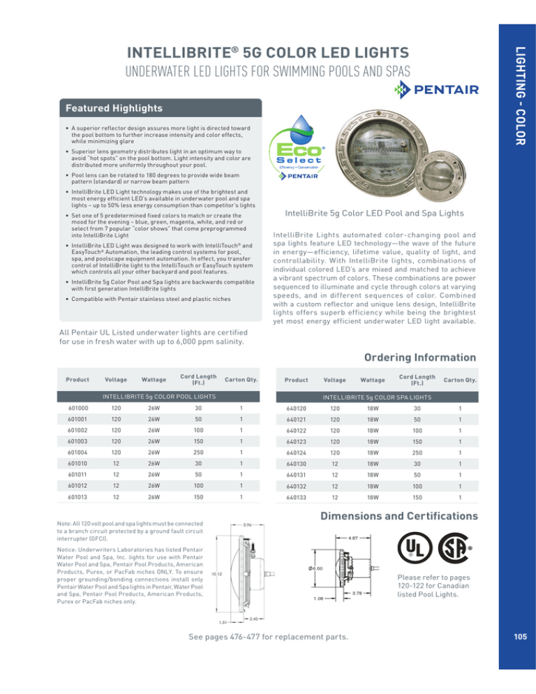 INTELLIBRITE 5G COLOR LED LIGHTS