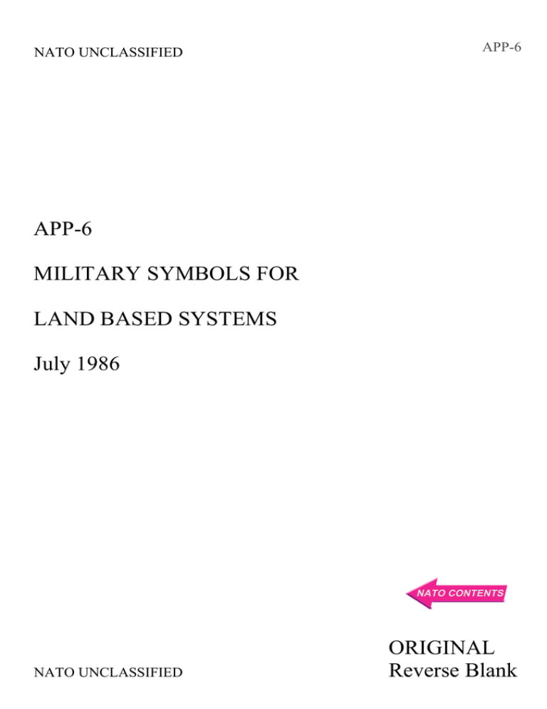 NATO Military Symbols for Land Based Systems (APP-6)