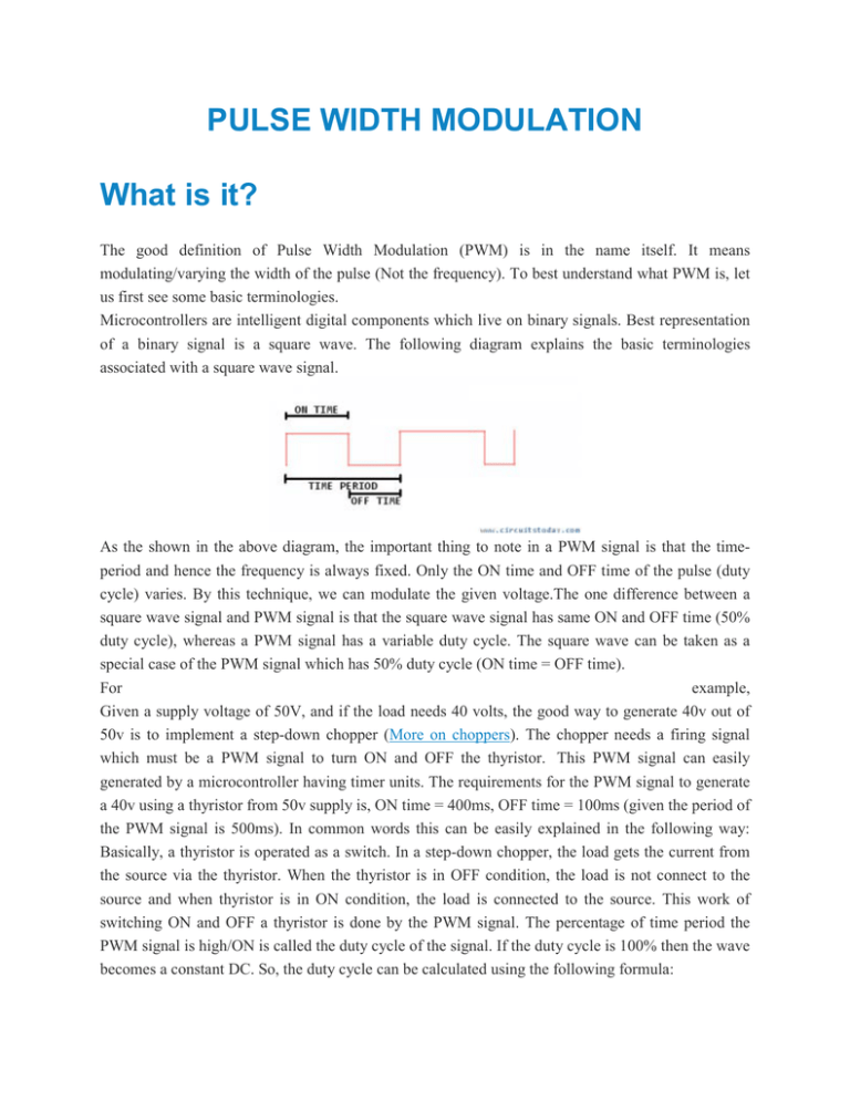Pulse Width Modulation (PWM) Explained