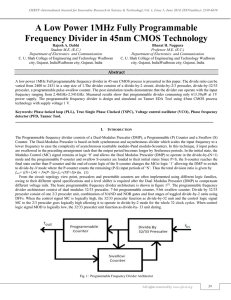 Programmable Frequency Divider