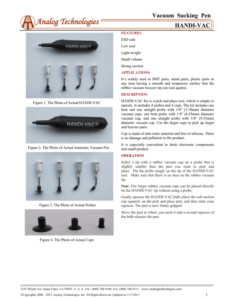 handi-vac - Analog Technologies, Inc.