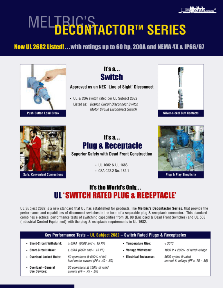 UL-2682 Switch Rated Plugs