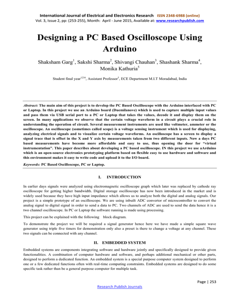 Designing A Pc Based Oscilloscope Using Arduino