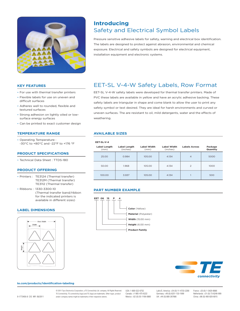 Safety and Electrical Symbol Labels