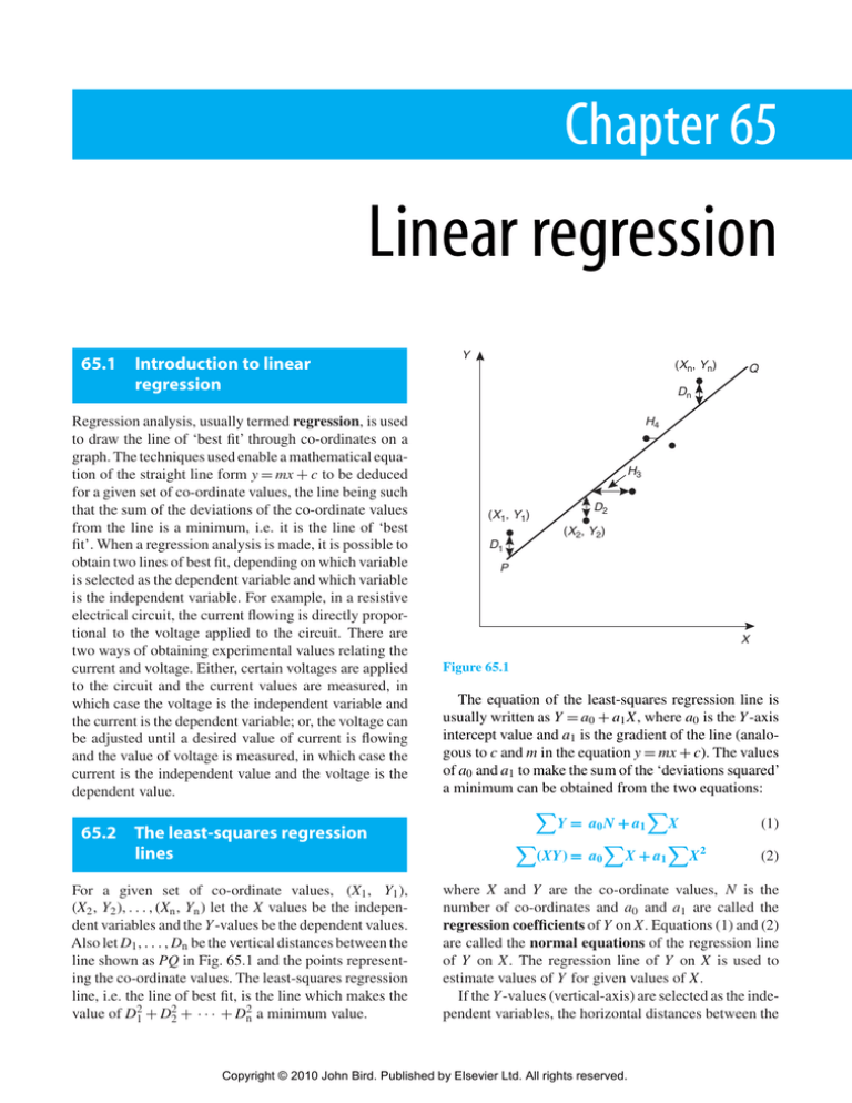 Linear Regression: Introduction and Least Squares