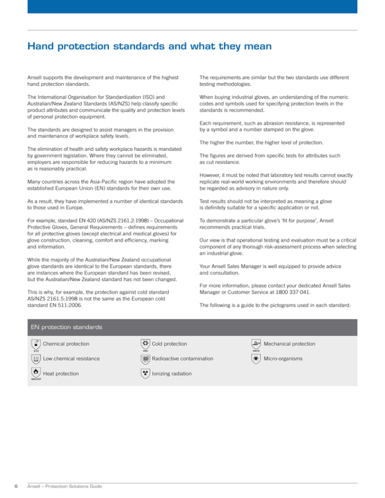 Ansell EN Standards Guide