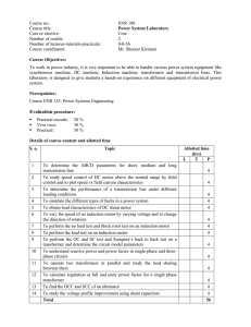 List of Experiments of Electrical machine