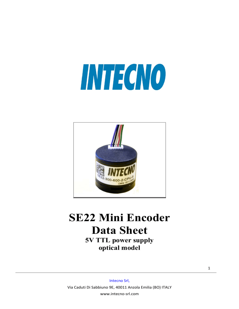 Scheda Tecnica SE22 Mini Encoder - Intecno