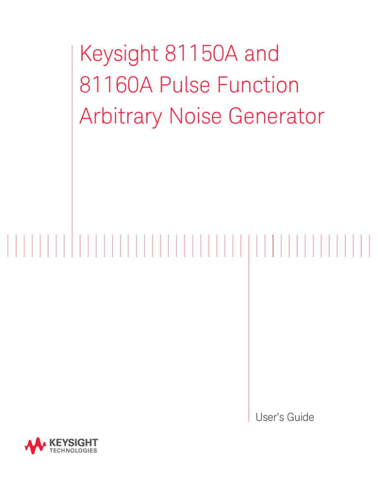 81160A User`s Guide