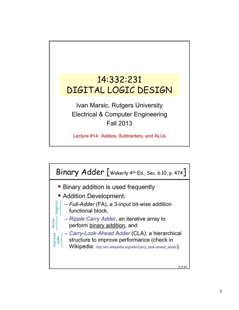 Digital Logic Circuits Full Adder