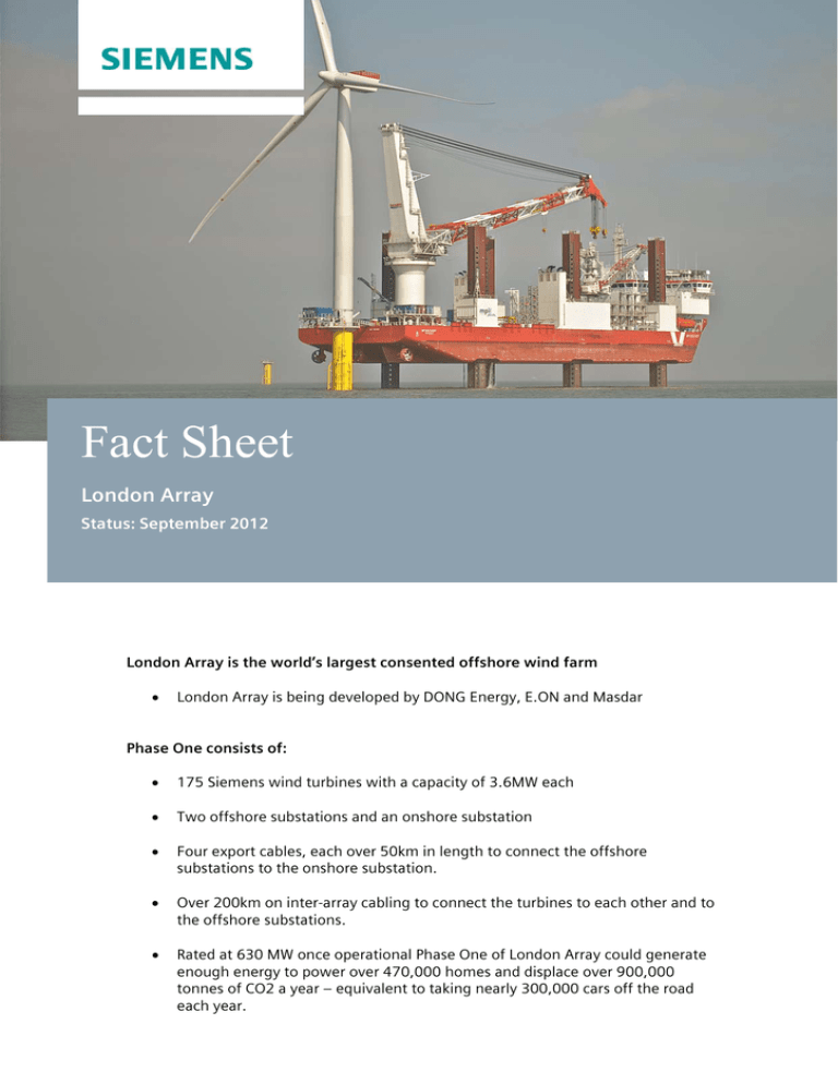 Fact Sheet: London Array