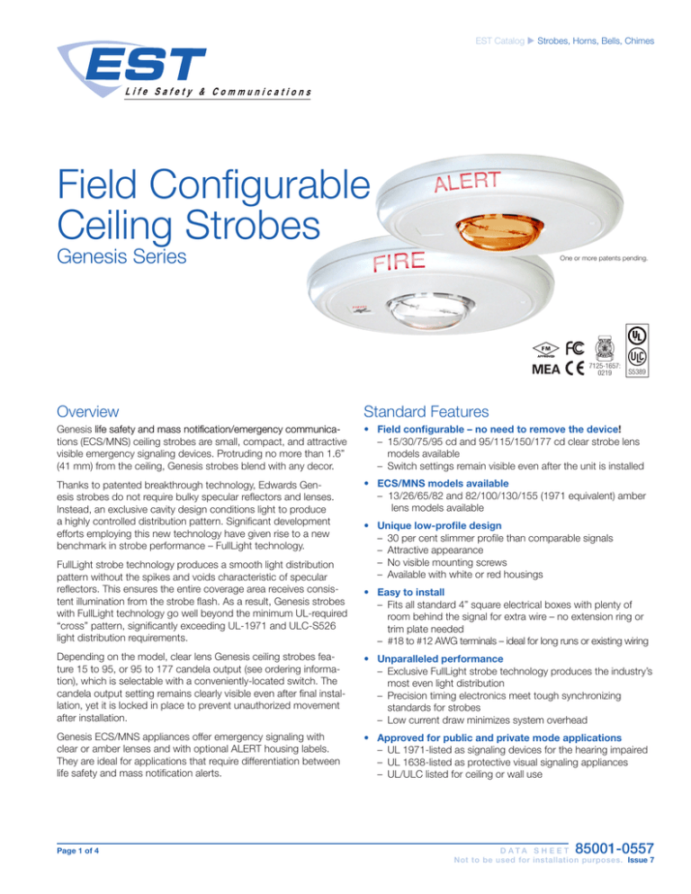 Genesis Ceiling Strobes