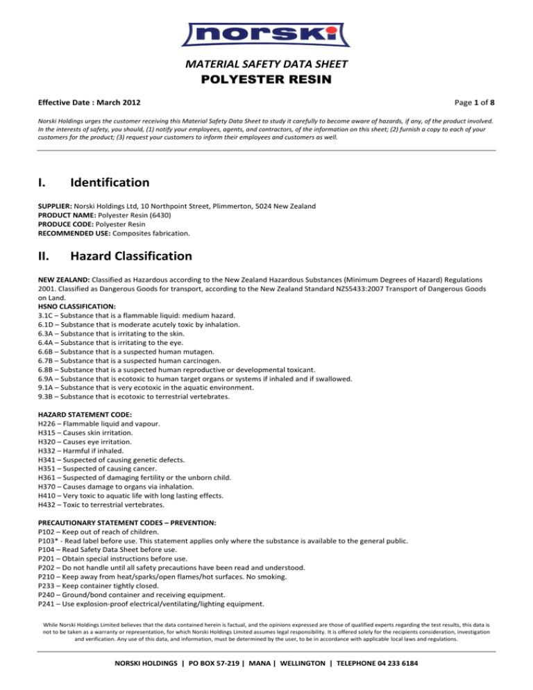 Polyester Resin MSDS: Hazards, Safety & Handling