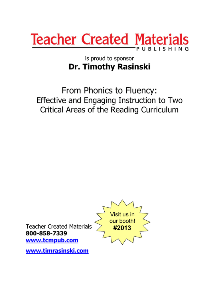 From Phonics to Fluency