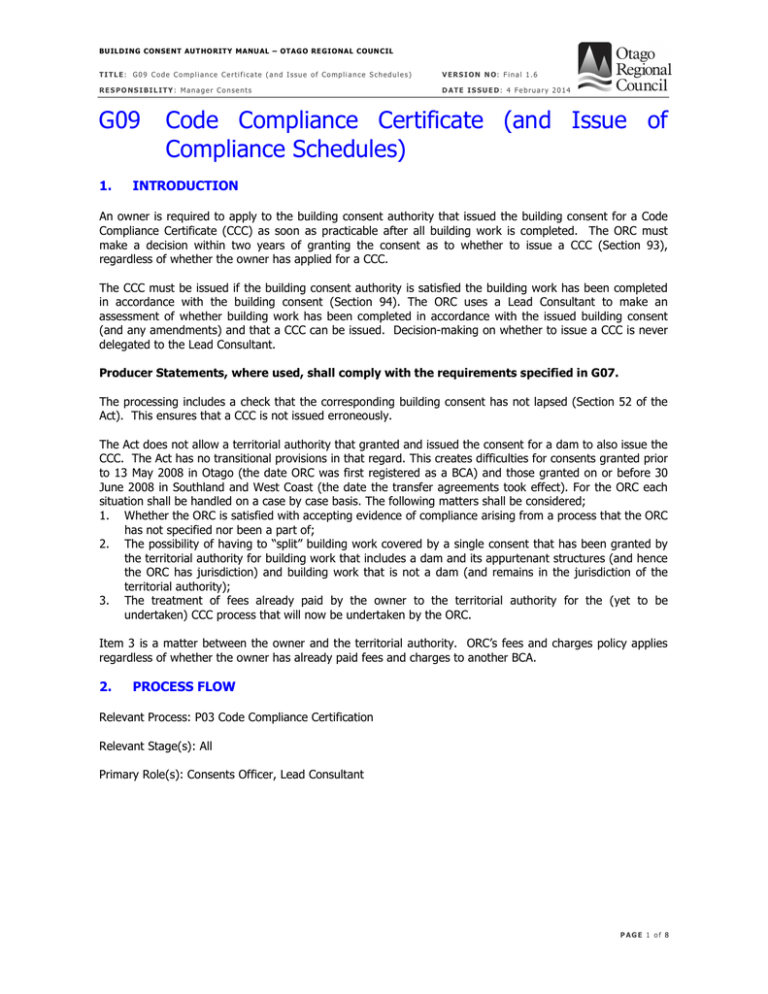 information on CCC`s