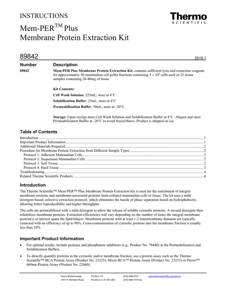 Mem-PER Plus Membrane Protein Extraction Kit