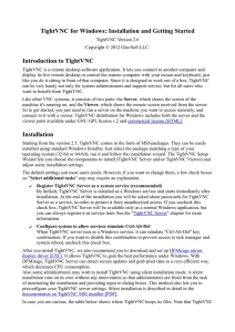 TightVNC Server Command-Line Options for Windows