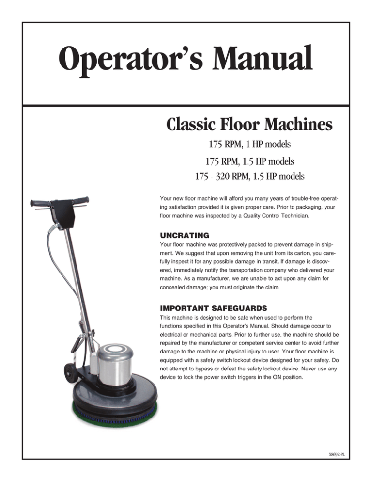 Operator`s Manual