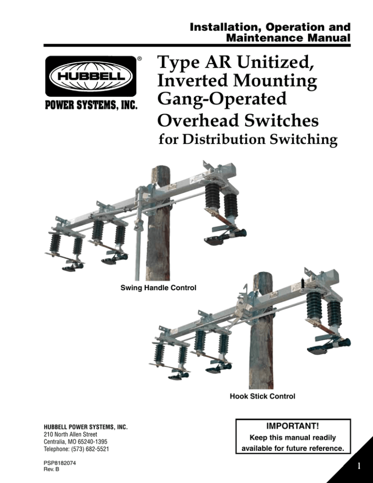 Installation, Operation and