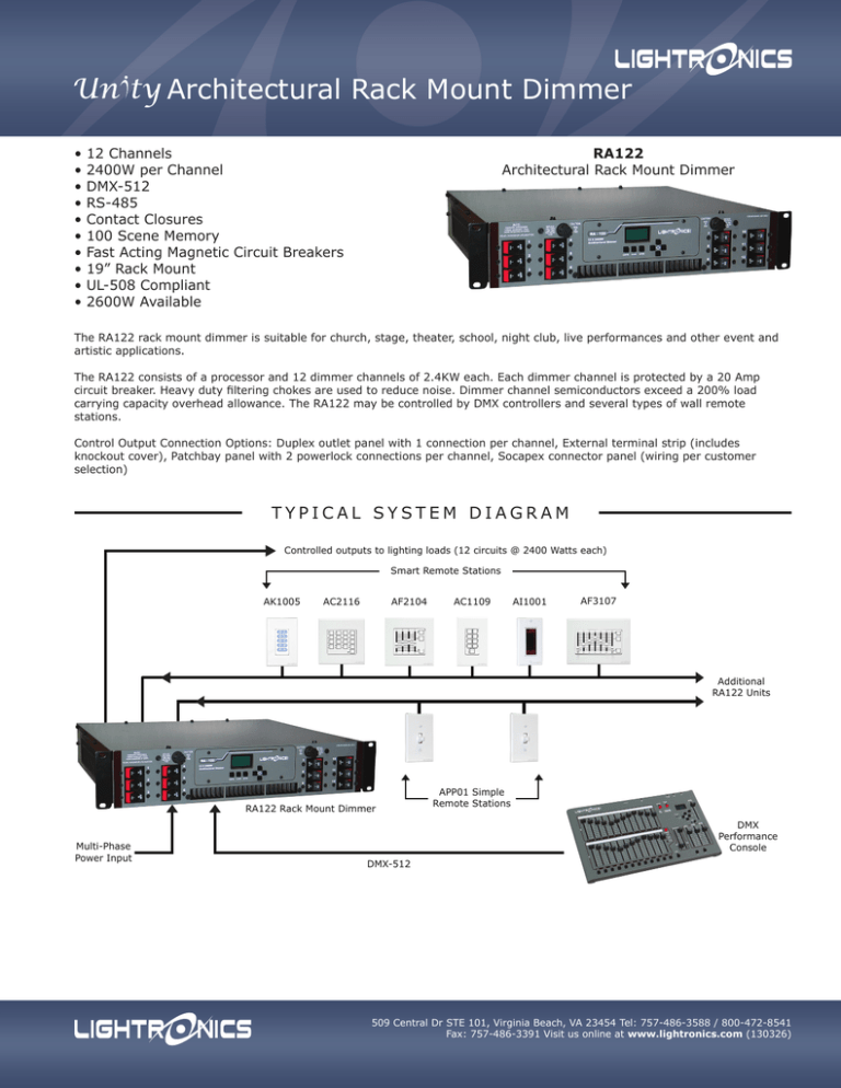Architectural Rack Mount Dimmer