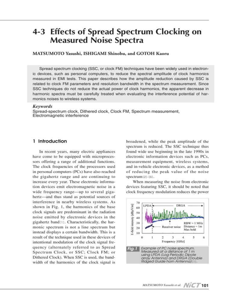 Effects of Spread Spectrum Clocking on Measured Noise