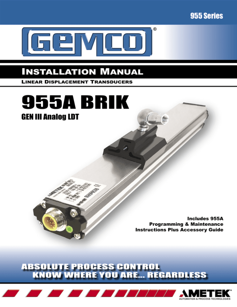 955A Manual - AMETEK Factory Automation
