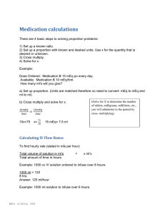 Nursing- Medication math formulas