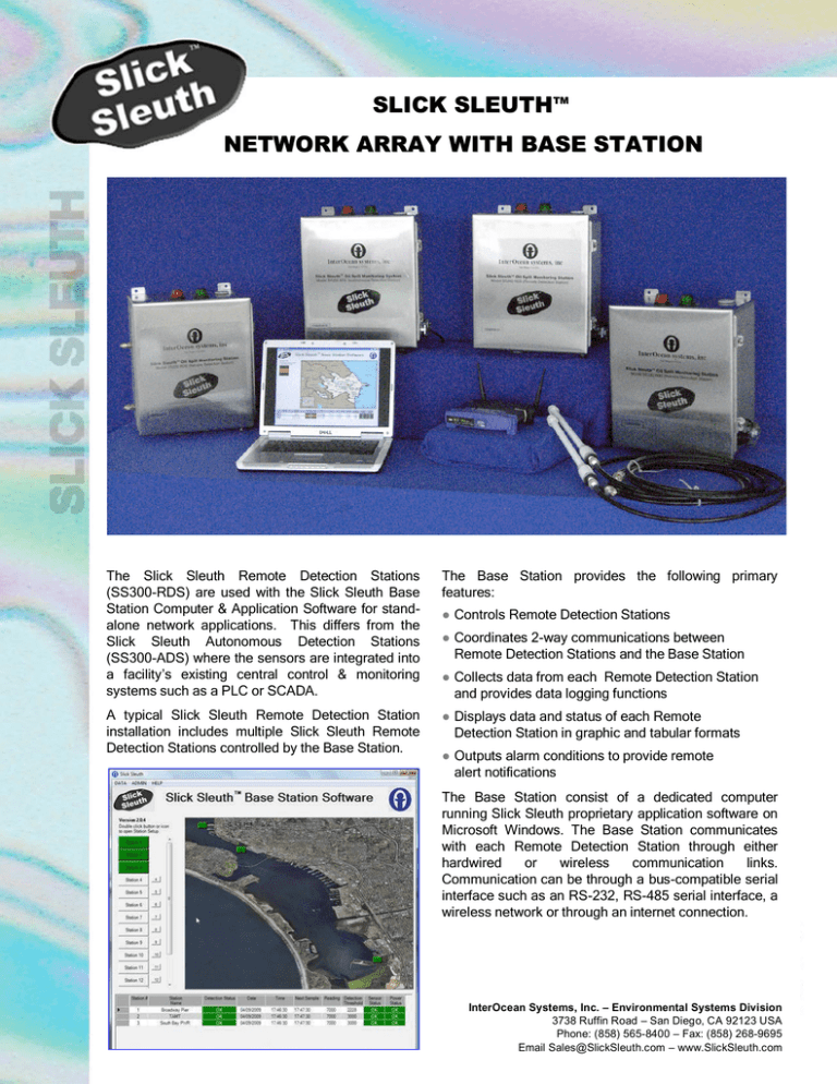 SLICK SLEUTHTM NETWORK ARRAY WITH BASE STATION